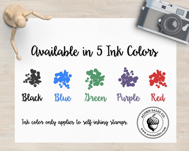 Self Inking Stamp, Interlocking Monogram Stamp, Desk of Stamp, Name ...