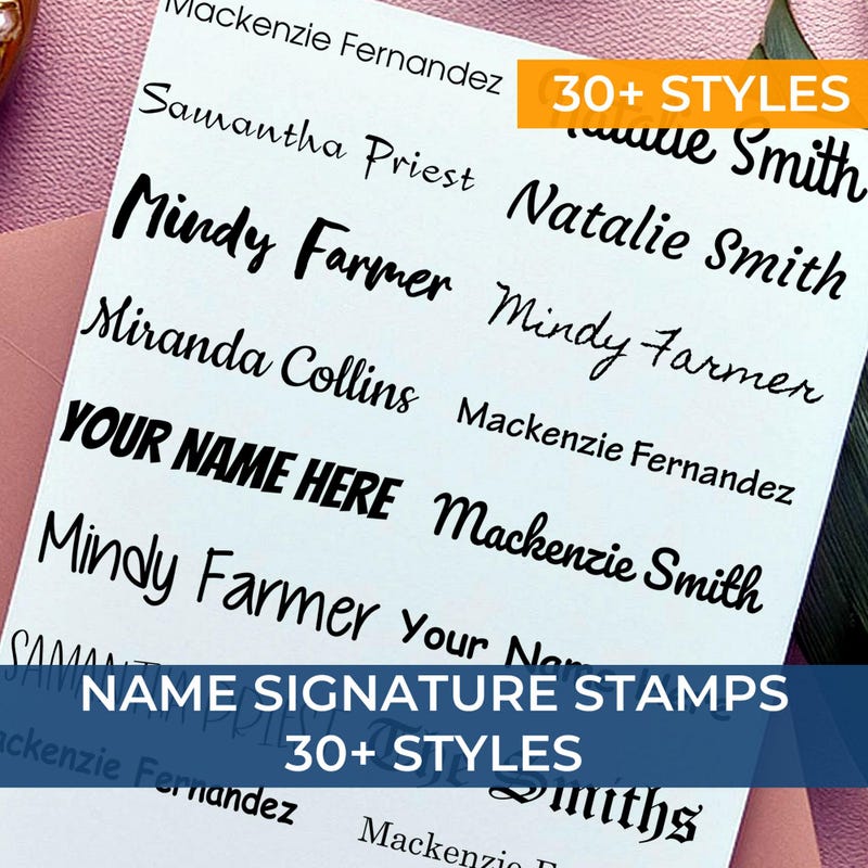 Signature Stamps for Signing Name - Etsy
