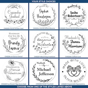 Custom Made With Love Stamp, Etsy Shop Stamp, Personalized Stamp ...