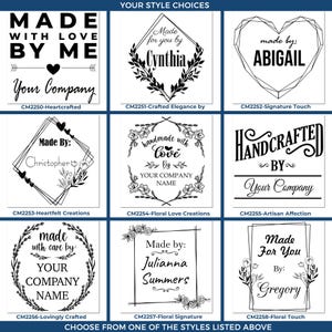 Personalized Handcrafted by Stamp, Stamps for Packaging, Maker Stamp ...