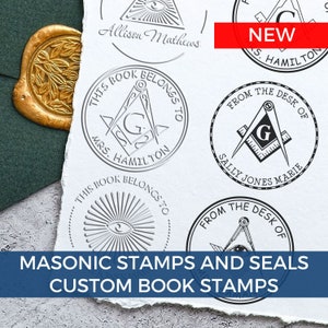 This Book Belongs to Embosser, Masonic Seal Stamps, Masonic Regalia ...