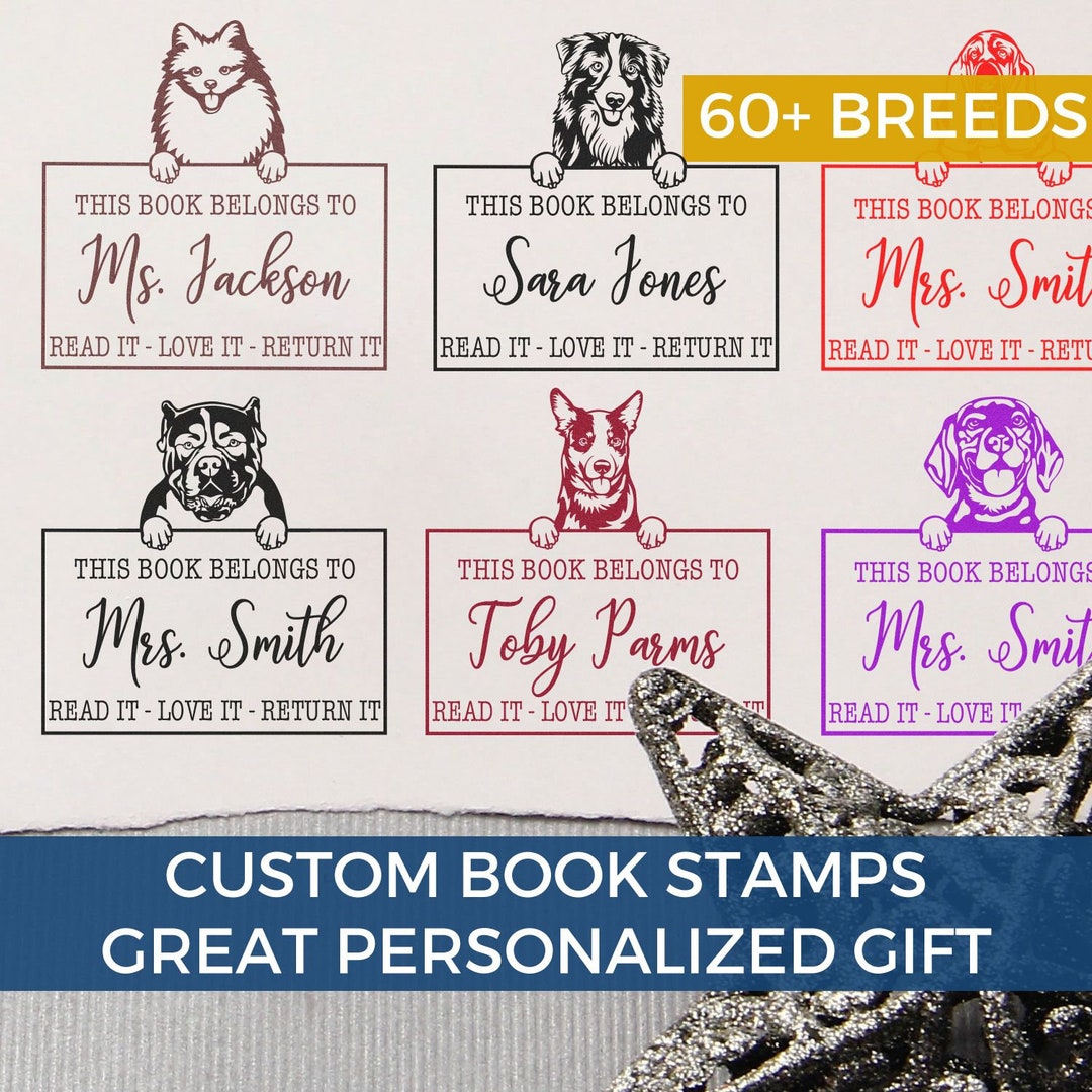 This Book Belongs to Stamp, Read It Return It, Teacher Thank You Gift ...