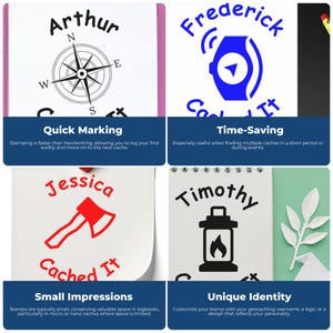 Geocaching Stamp, Geo Cache Gift, Personalized Stamp, Geocache Log ...