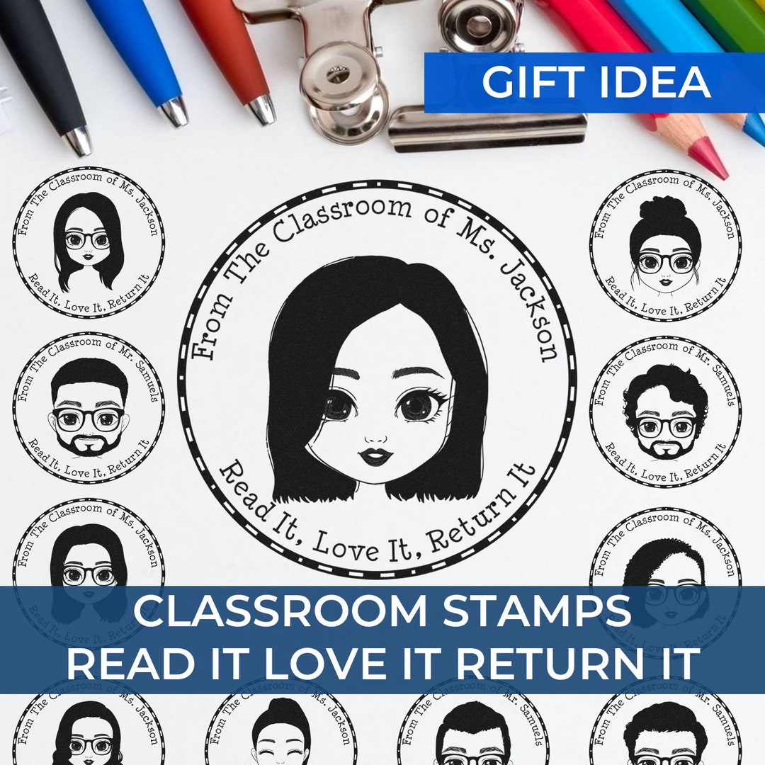Read It Love It Return It, Teacher Stamp, Bitmoji Stamp, Personalized ...