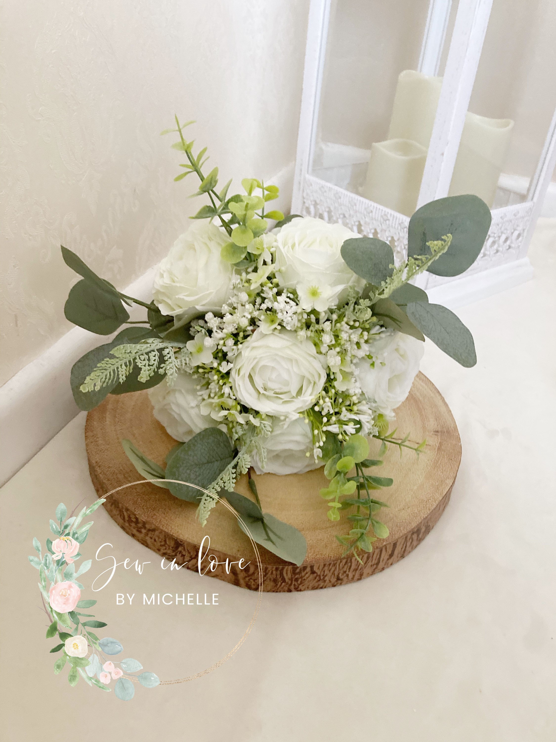 Ivory Bride Bouquet Ivory Wedding Flowers | Etsy UK