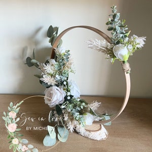 37cm Floral Hoop Centrepieces Table Decorations Wedding Centrepieces ...