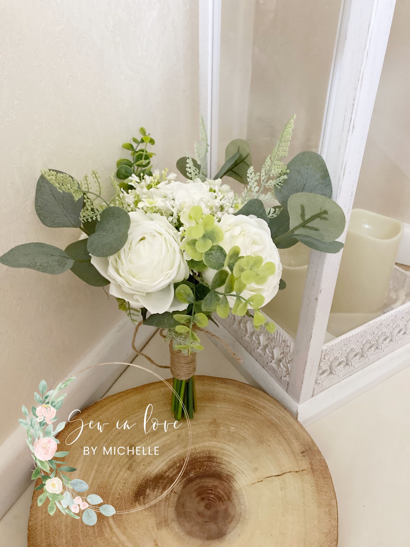 Ivory Bride Bouquet Ivory Wedding Flowers | Etsy UK