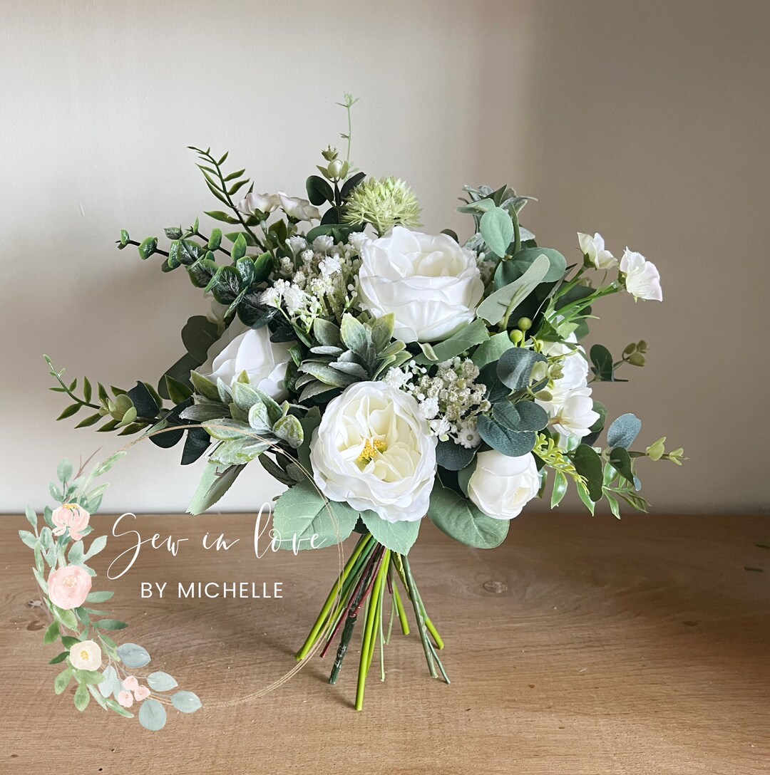 Ivory Bride Bouquet - Ivory Wedding Flowers - Etsy UK