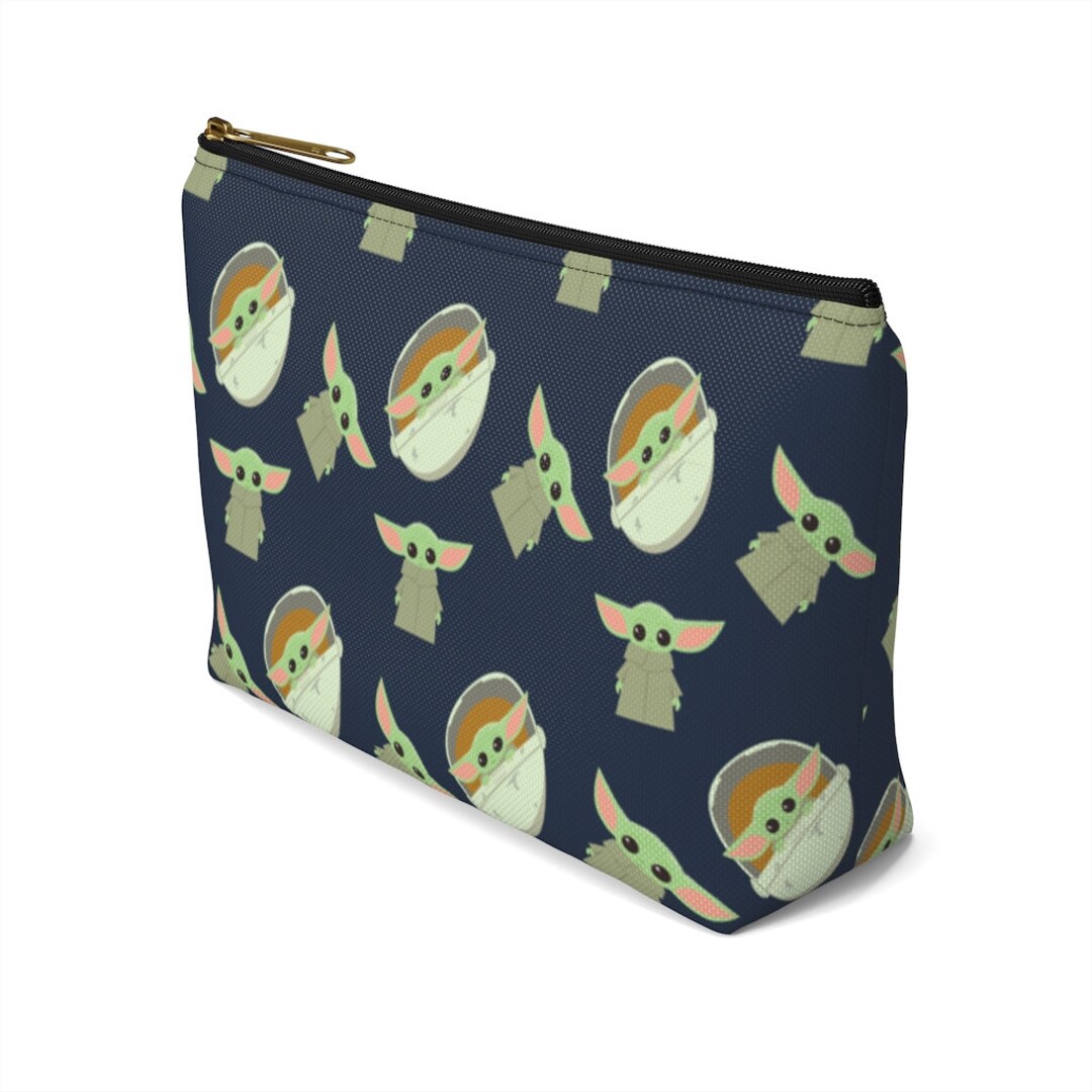 Baby Yoda Grogu Inspired Navy Toss Make up or Accessory Pouch With T ...