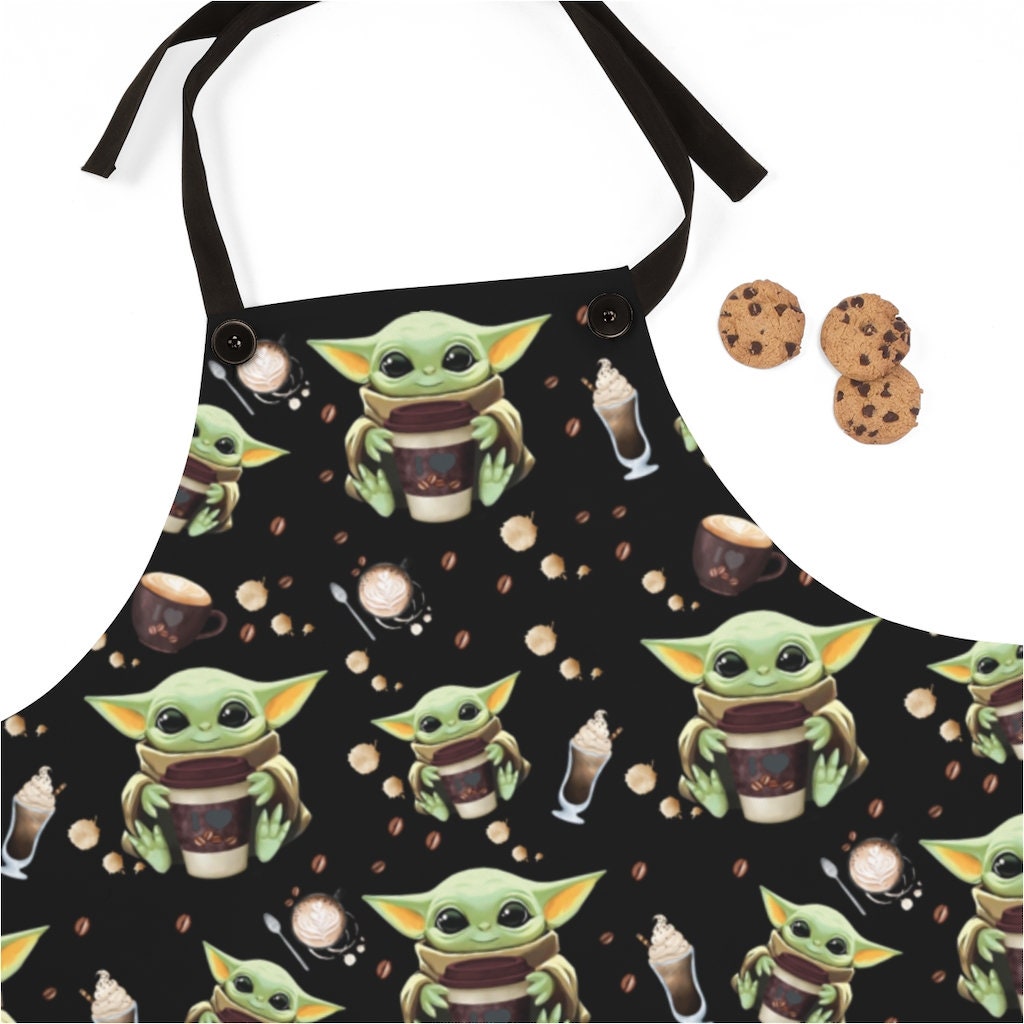 Yoda Grogu Inspired Mandalorian Coffee Lovers Apron - Etsy
