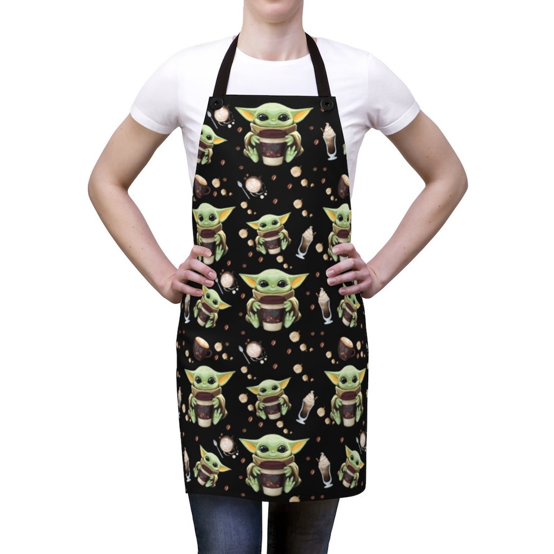 Yoda Grogu Inspired Mandalorian Coffee Lovers Apron - Etsy