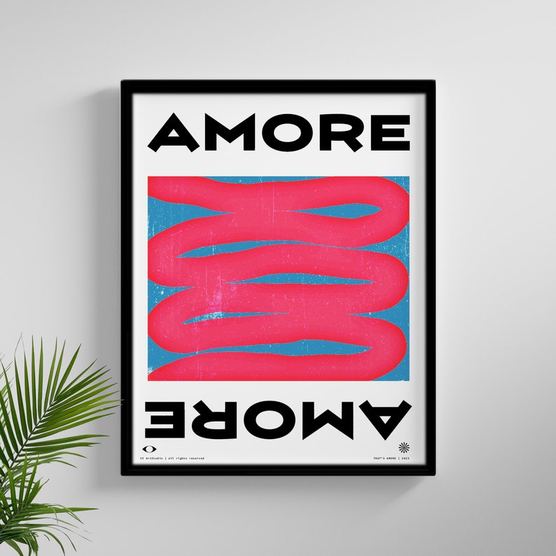 THAT'S AMORE | Minimalist Art | Design | Print | Wall Art | Pop Art ...