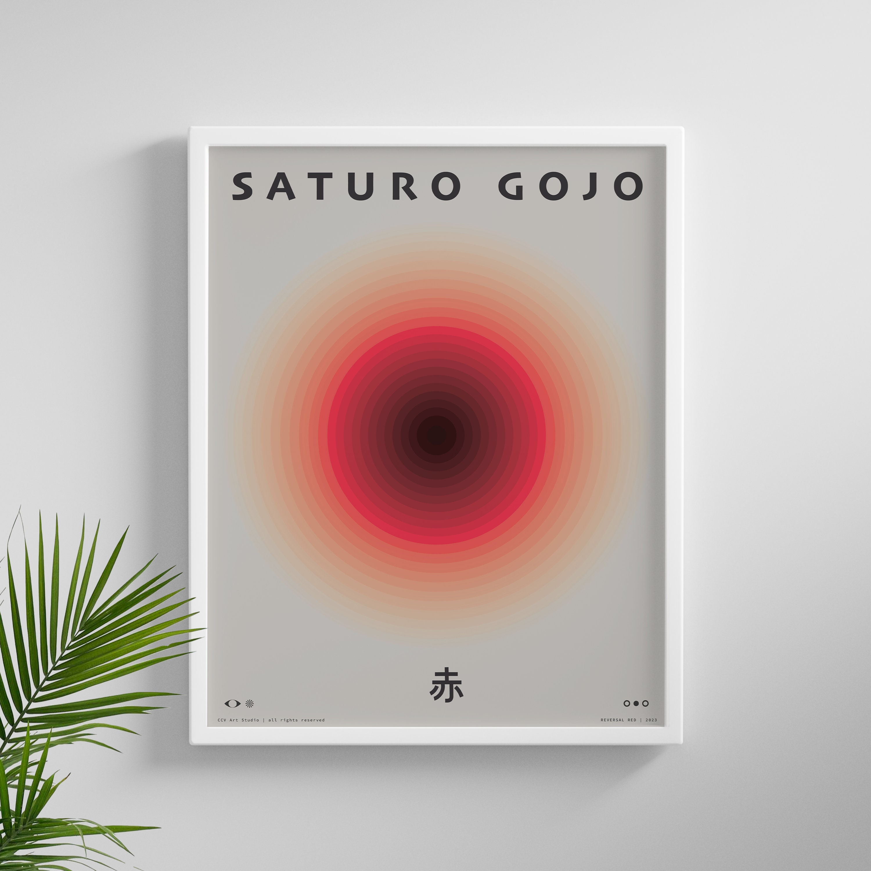 SATURO GOJO - Red | Minimalist Art | Design | Print | Wall Art | Pop ...