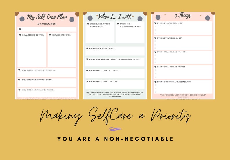 My Self-care Plan Fillable Mini-directory Audio A4 Sizeinstant ...