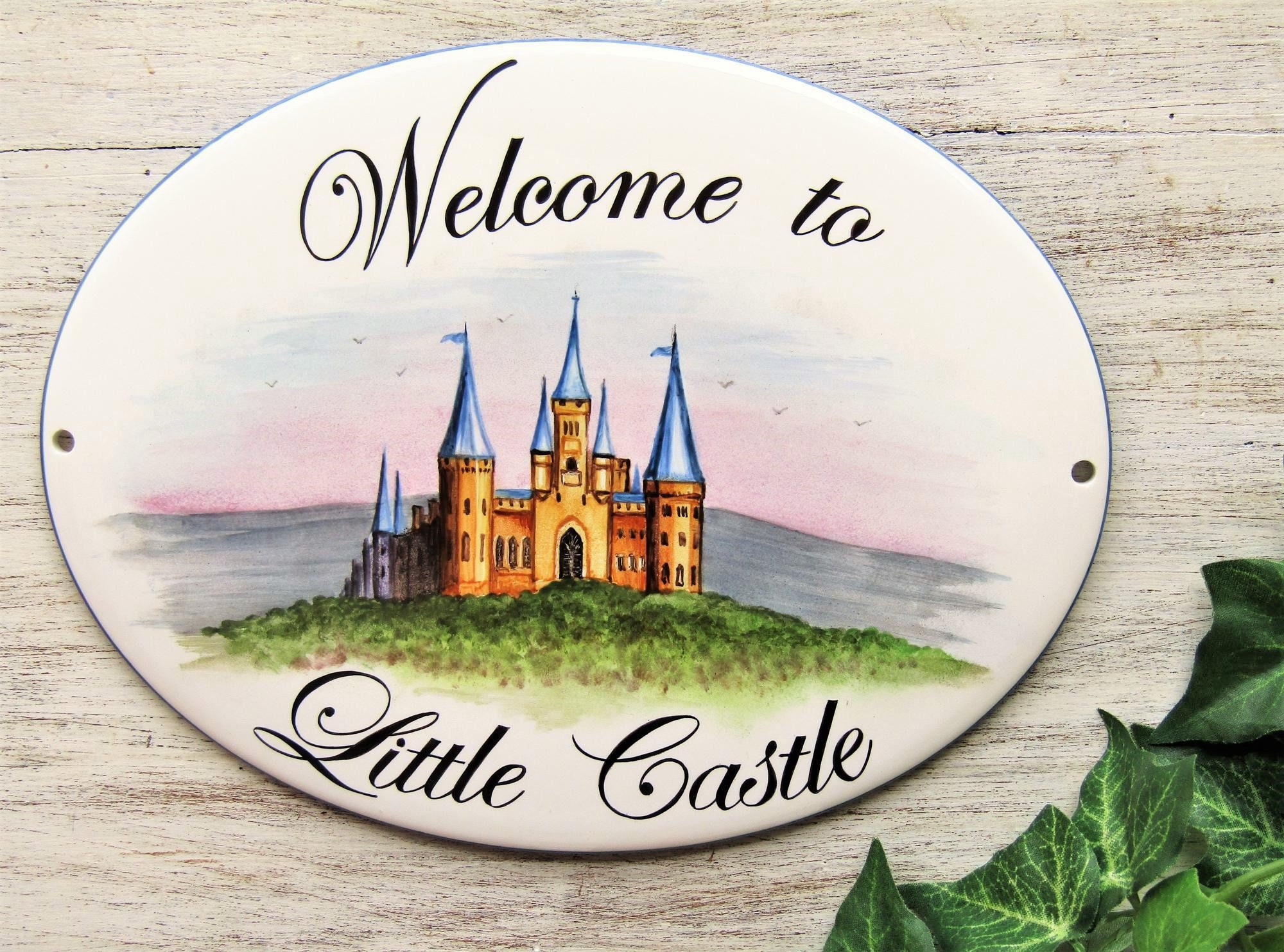 Welcome Family Sign Fairy Tale Castle Sign Custom Name Sign | Etsy