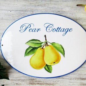 Pear Cottage Sign Cottage Name Sign Custom Name Sign Custom - Etsy