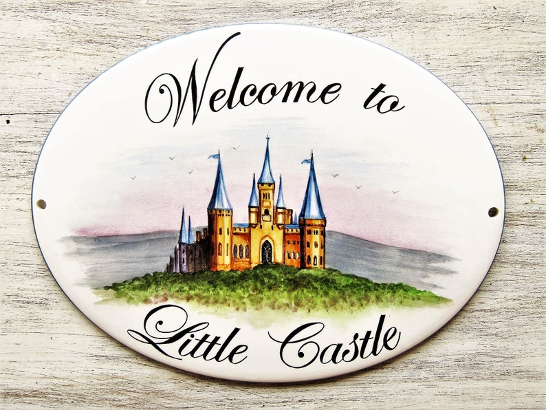 Welcome Family Sign Fairy Tale Castle Sign Custom Name Sign | Etsy