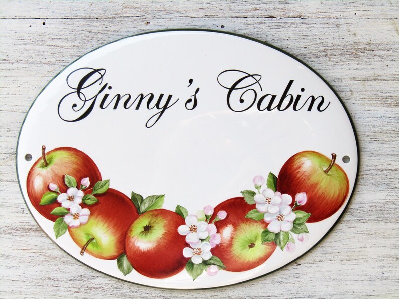 Apple Decor Sign Custom Cabin Sign Cabin Decor Porch Sign | Etsy