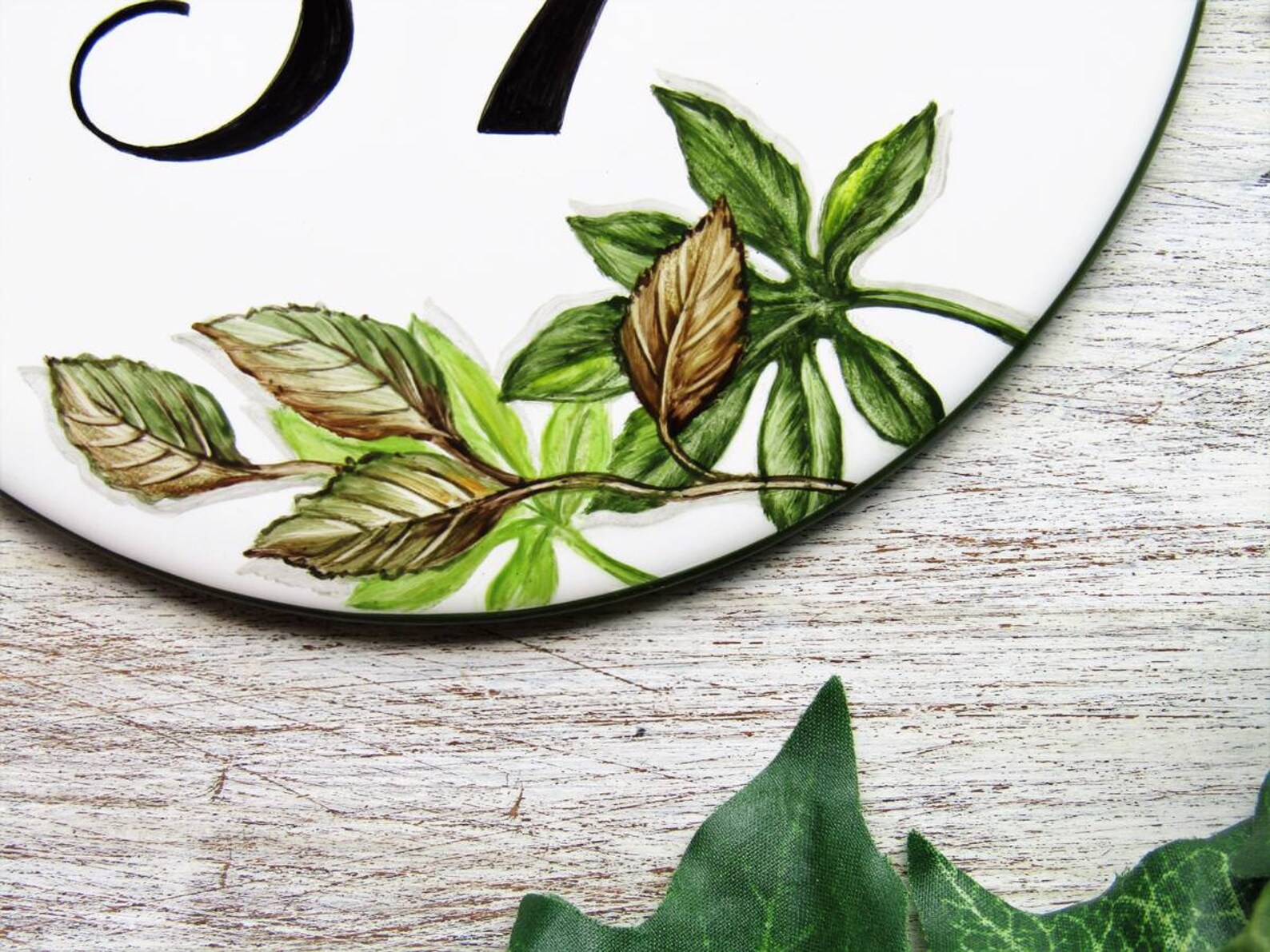 Tree Leaves House Number Plaque Street Number Sign House | Etsy