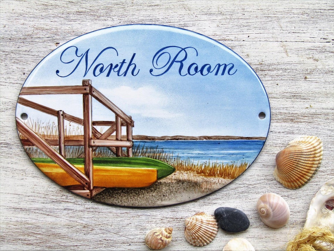 Beach Door Hanger Custom Door Signs Seaside Door Signs | Etsy