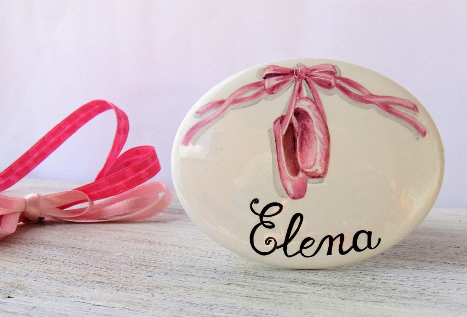 Personalized Kids Bedroom Door Sign With Pink Dance Shoes - Etsy
