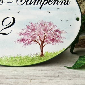 Cherry Tree Sign Cherry Blossoms Sign House Address Plaque - Etsy