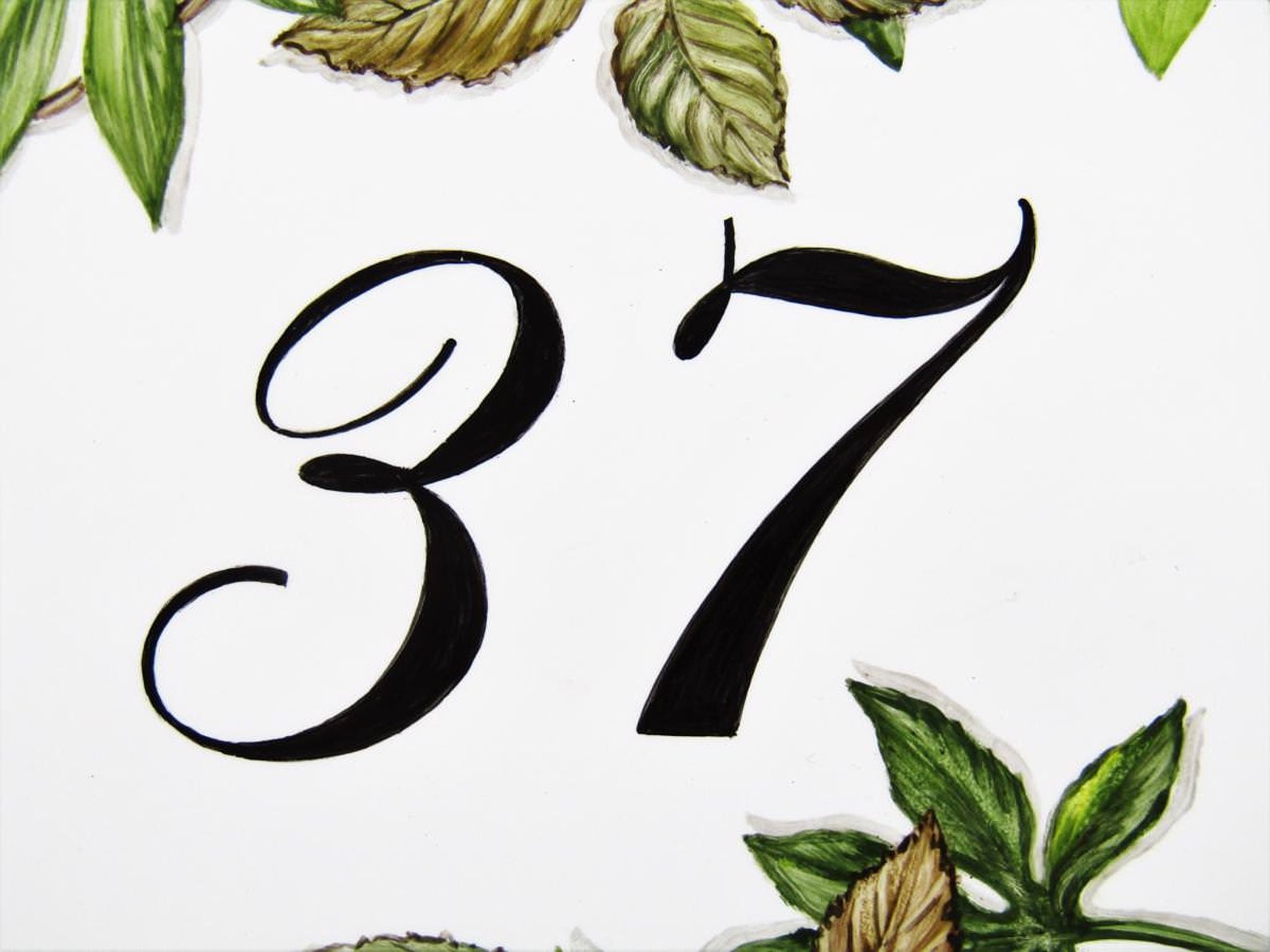 Tree Leaves House Number Plaque Street Number Sign House | Etsy