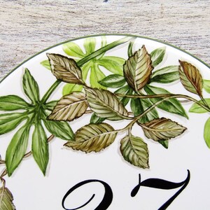 Tree Leaves House Number Plaque Street Number Sign House - Etsy