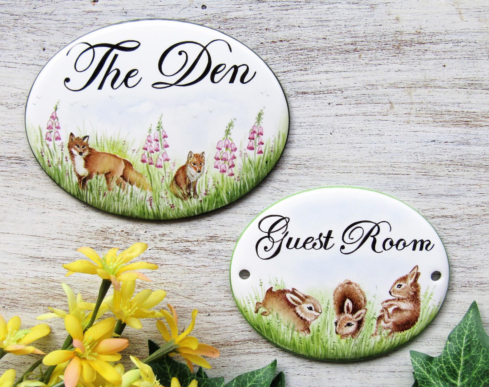 Custom Foxes Door Sign Fox Kids Door Sign Bedroom Door Sign | Etsy