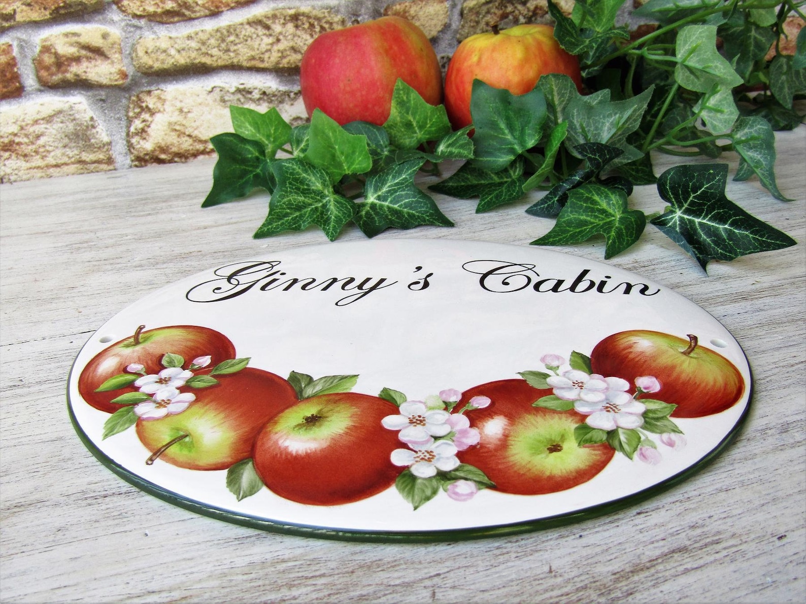 Apple Decor Sign Custom Cabin Sign Cabin Decor Porch Sign | Etsy