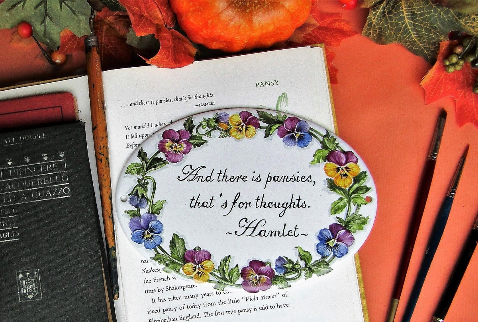 Personalized Garden Sign With Pansies Custom Garden Sign - Etsy