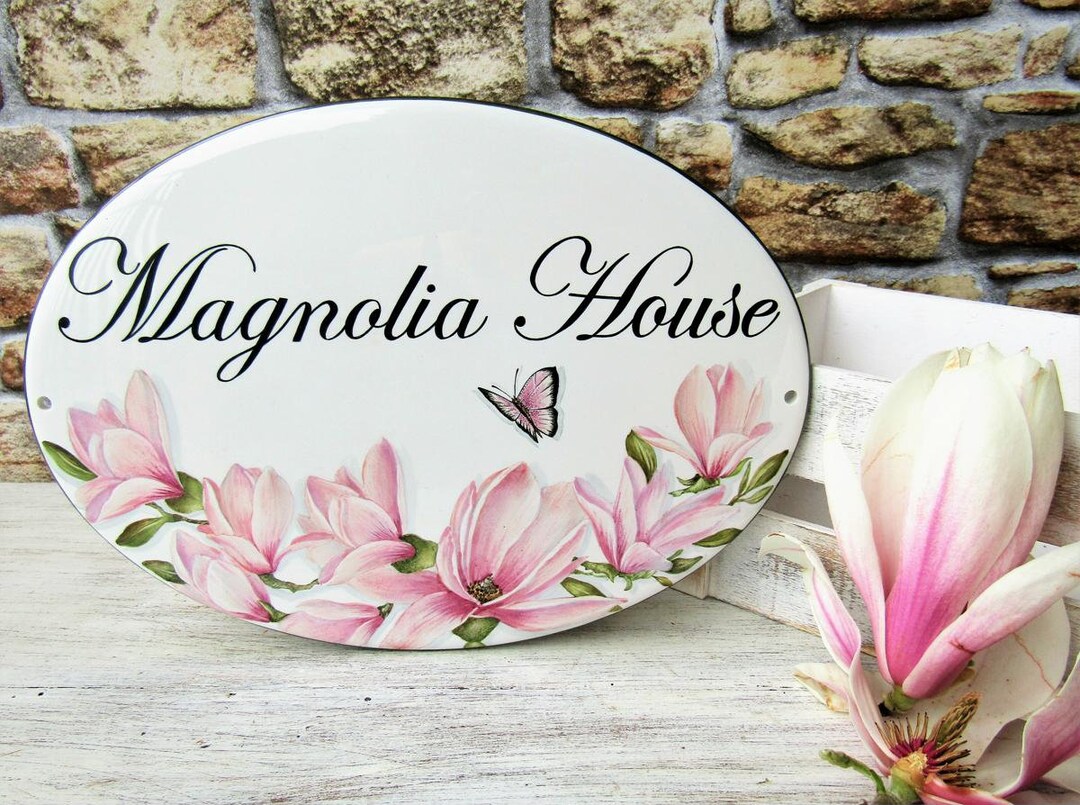Magnolia Custom Sign Custom Outdoor House Sign Custom Garden - Etsy