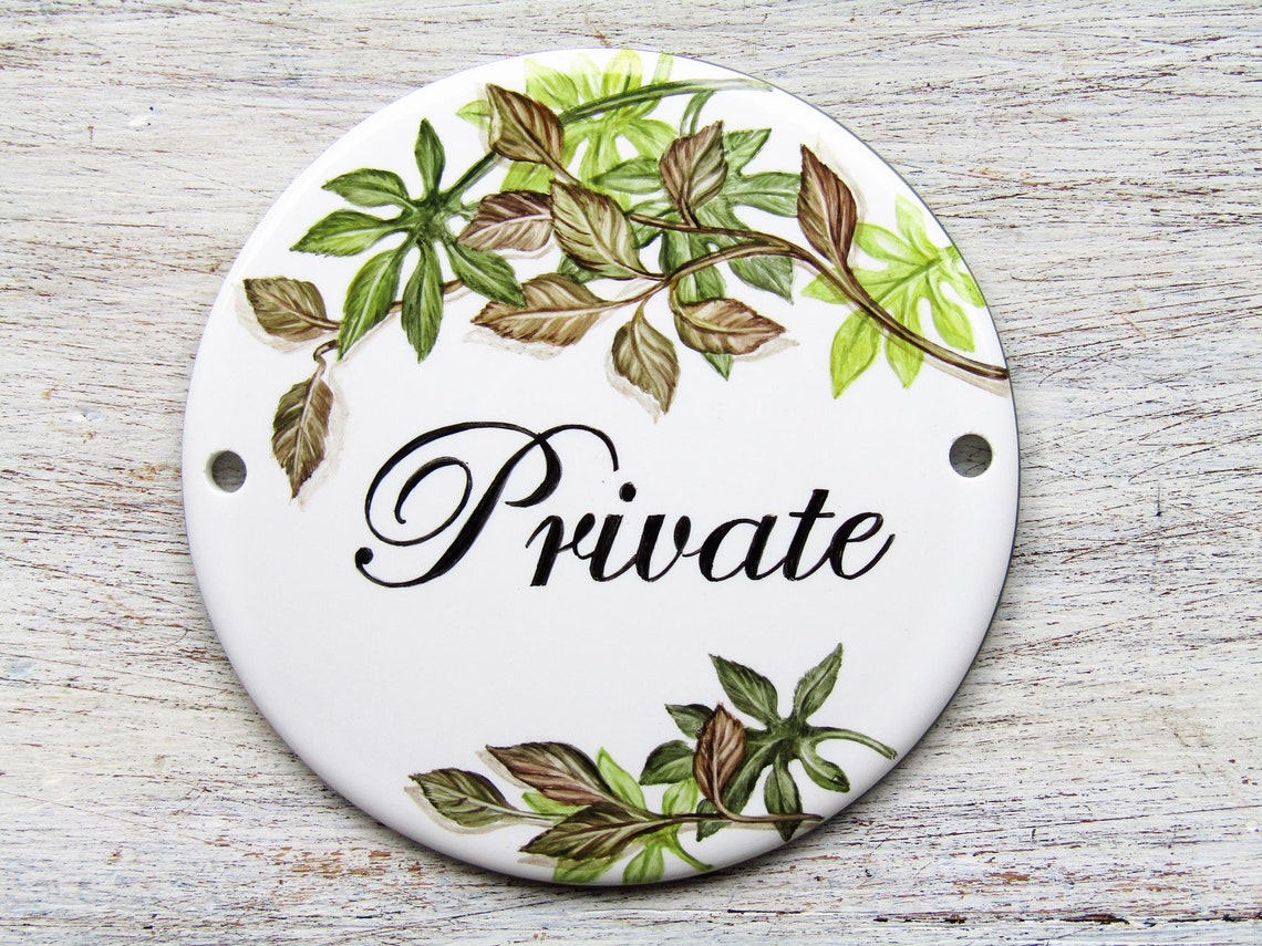 Tree Leaves House Number Plaque Street Number Sign House - Etsy