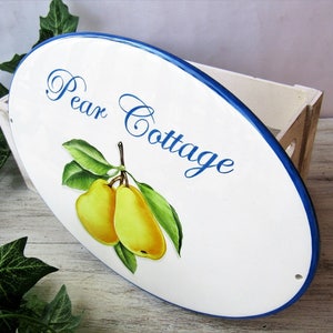 Pear Cottage Sign Cottage Name Sign Custom Name Sign Custom - Etsy