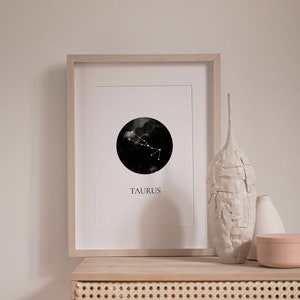 Taurus Constellation Poster | Watercolor Zodiac Printable | Astrology ...