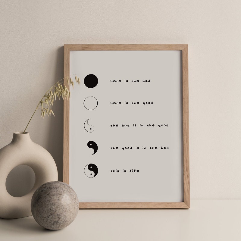 Yin Yang Wall Art - Etsy