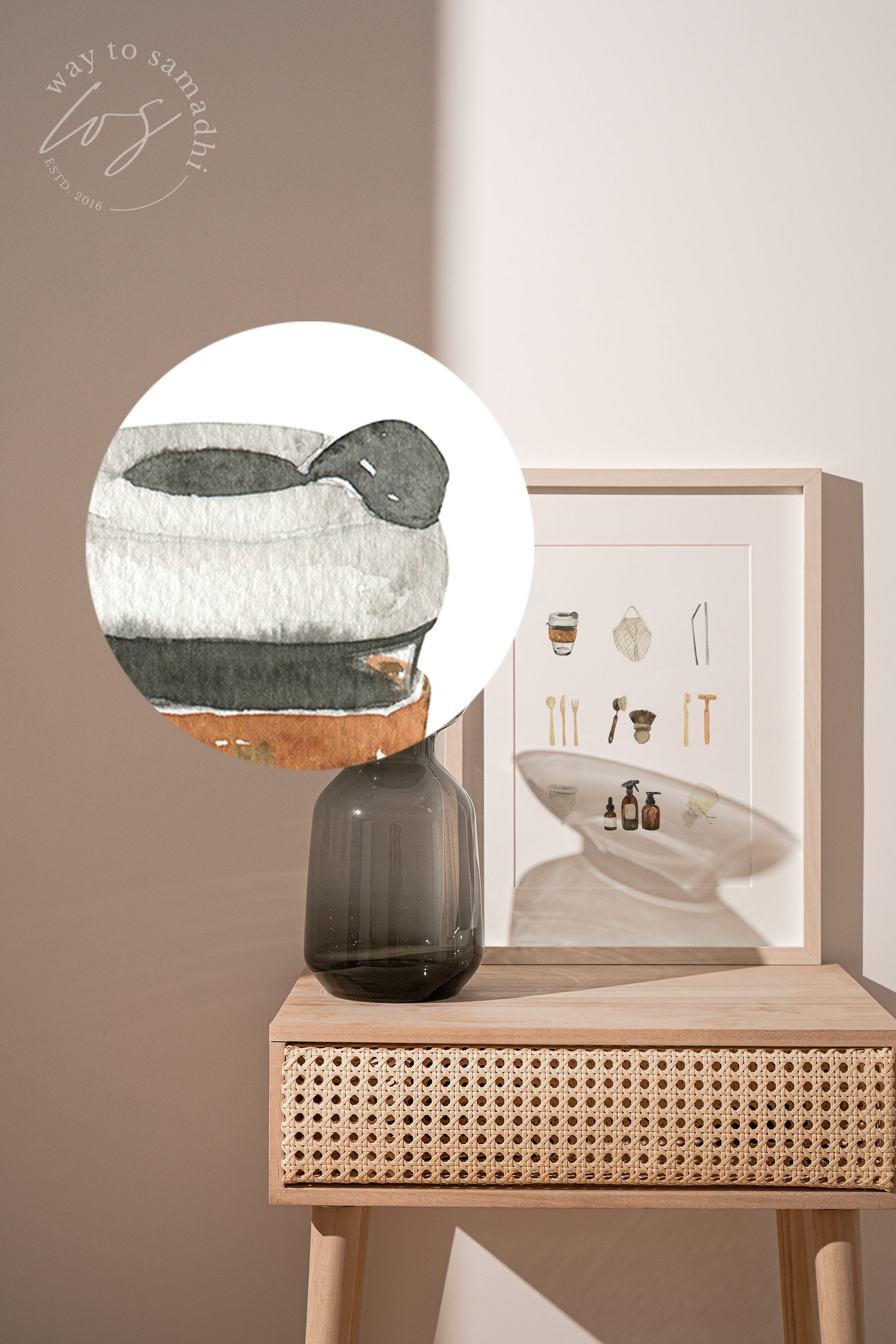 Set of 2 Zero Waste Wall Art Vegan Lifestyle Wall Decor Sustainable Eco ...