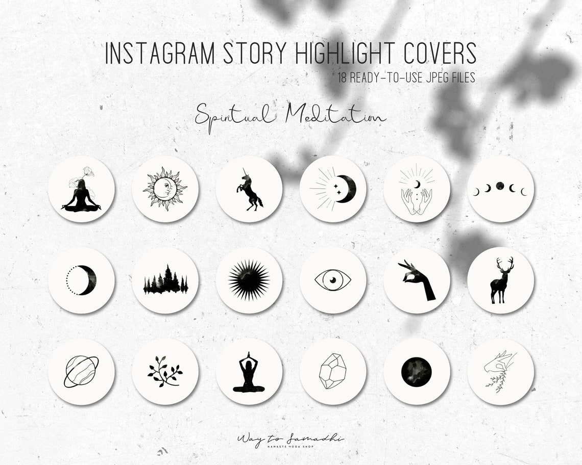 Spiritual Nature Highlight Covers Yoga Meditation Highlight - Etsy