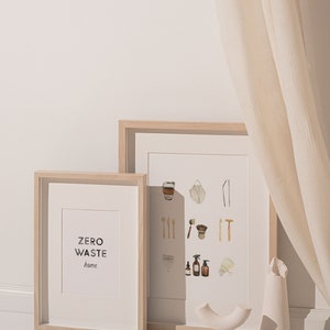 Set of 2 Zero Waste Wall Art | Vegan Lifestyle Wall Decor | Sustainable ...