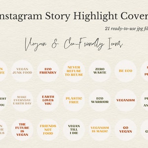 42 Vegan Instagram Story Covers | Zero Waste Highlight Icons | Eco ...