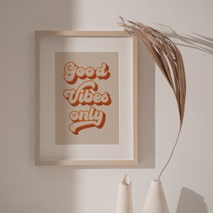 Motivational Poster | Good Vibes Only | Vintage Boho Quote Print | Boho ...