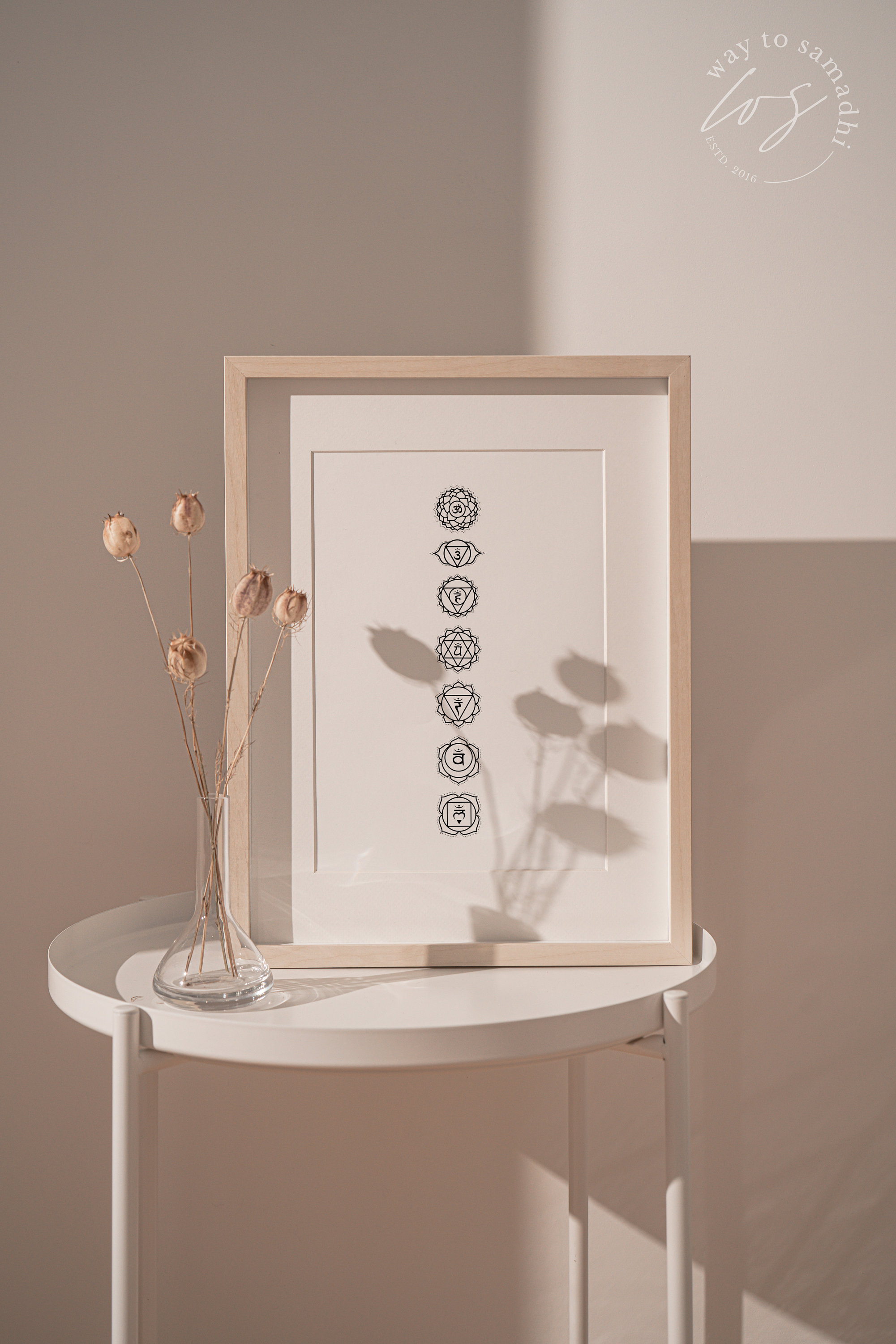 Black 7 Chakras Print | Yoga Wall Art | Meditation Printable ...