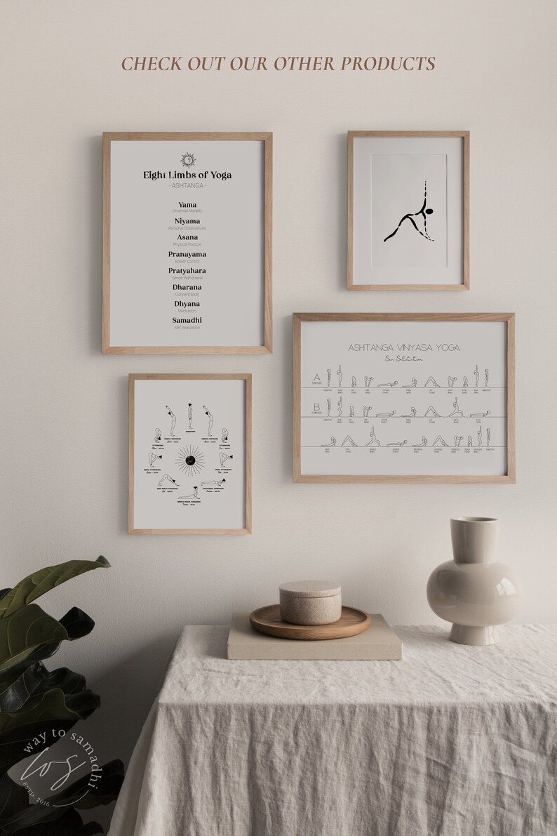 Yoga Poses Wall Decor Yoga Pose Print Yellow Sun Yoga Wall - Etsy