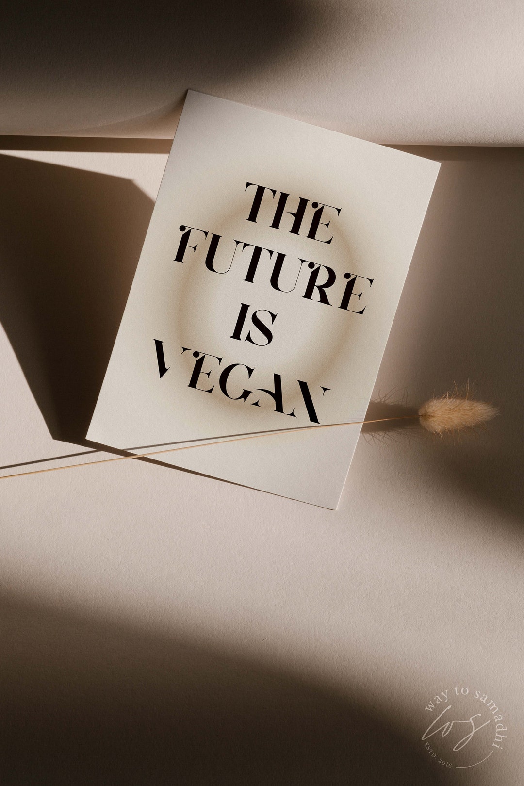 The Future is Vegan | Vegan Card Printable | Yoga Deck | Ahimsa ...
