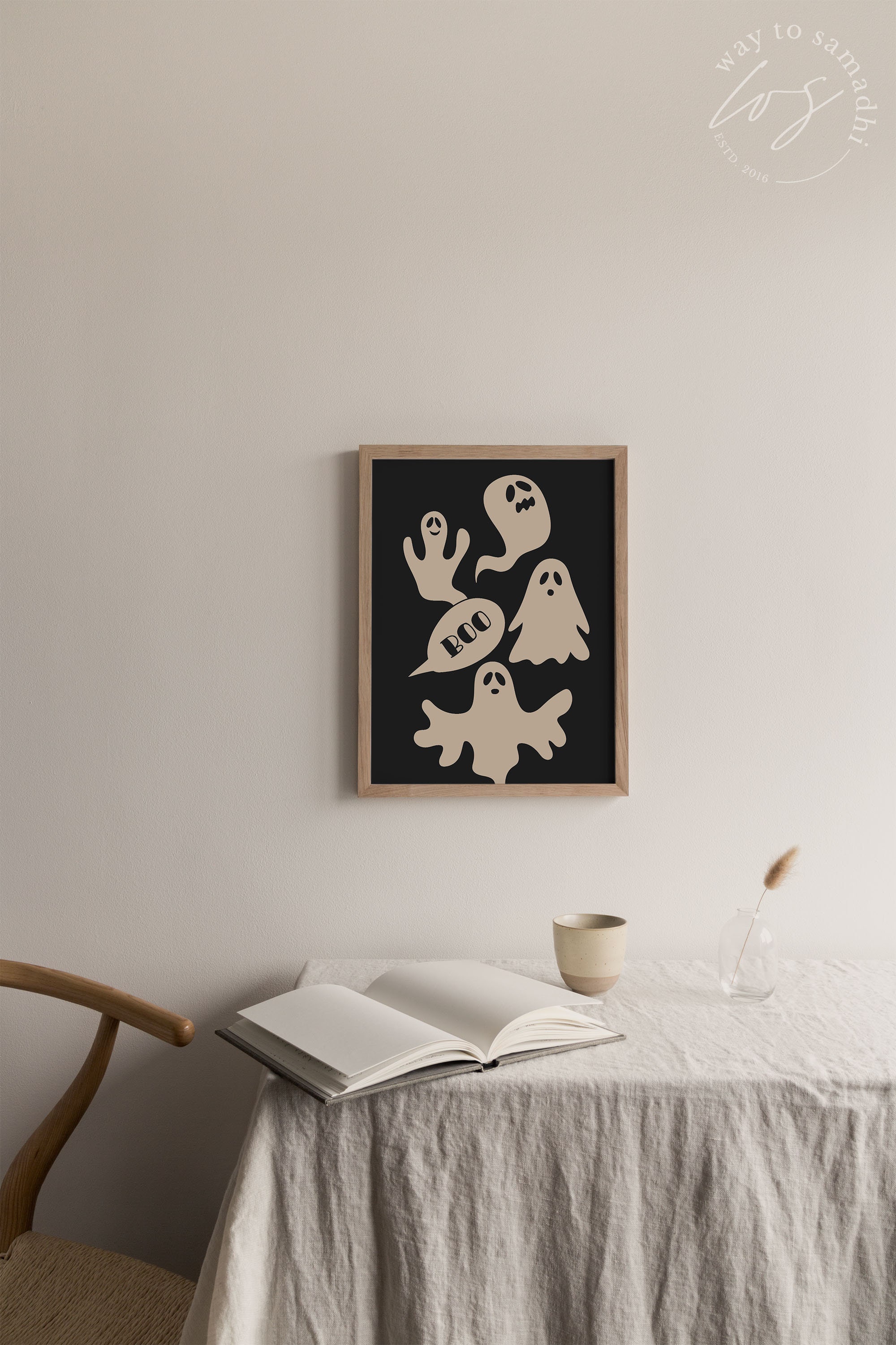 Set of 3 Halloween Poster Boho Halloween Spooky Prints Terracotta ...