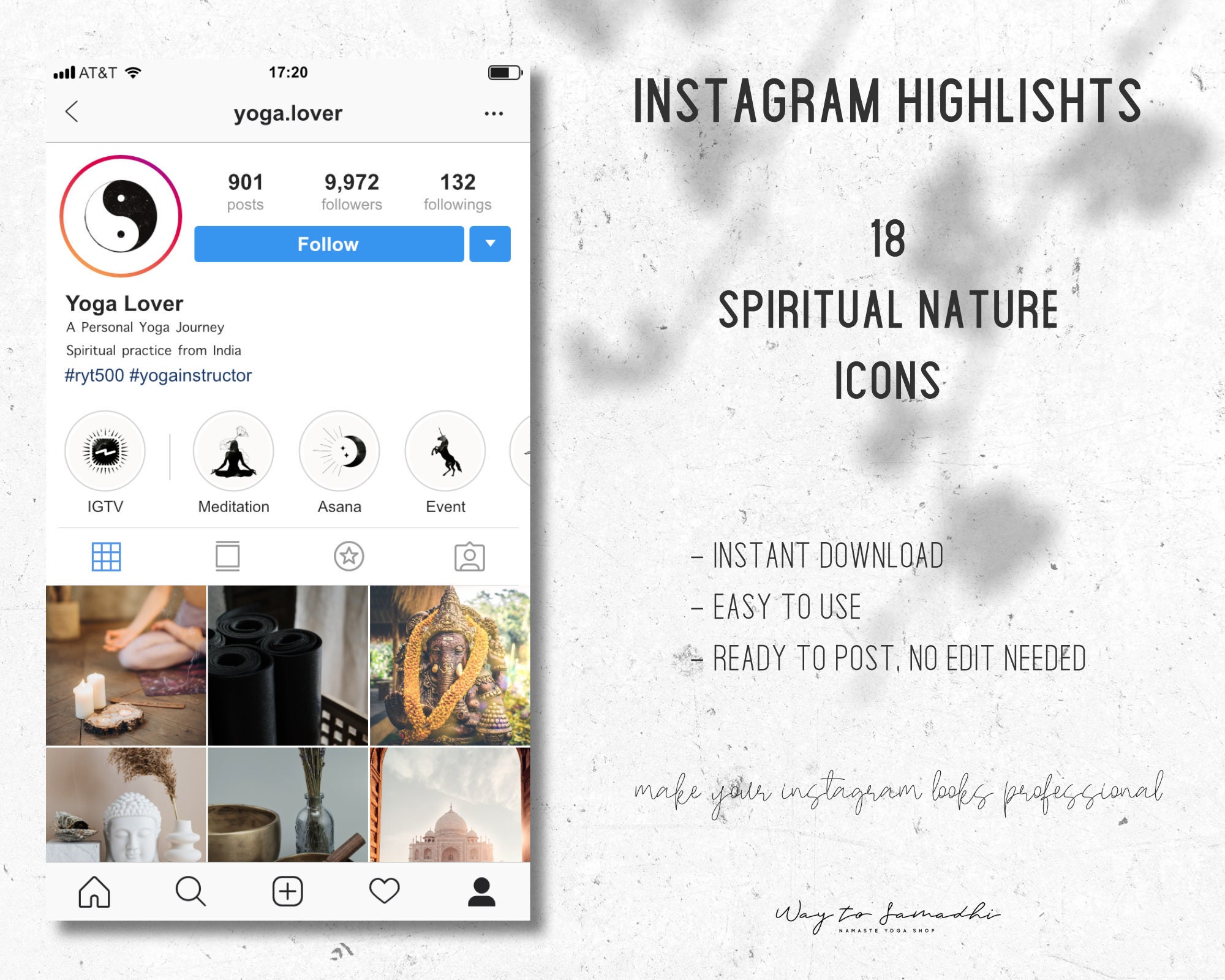 Spiritual Nature Highlight Covers Yoga Meditation Highlight - Etsy