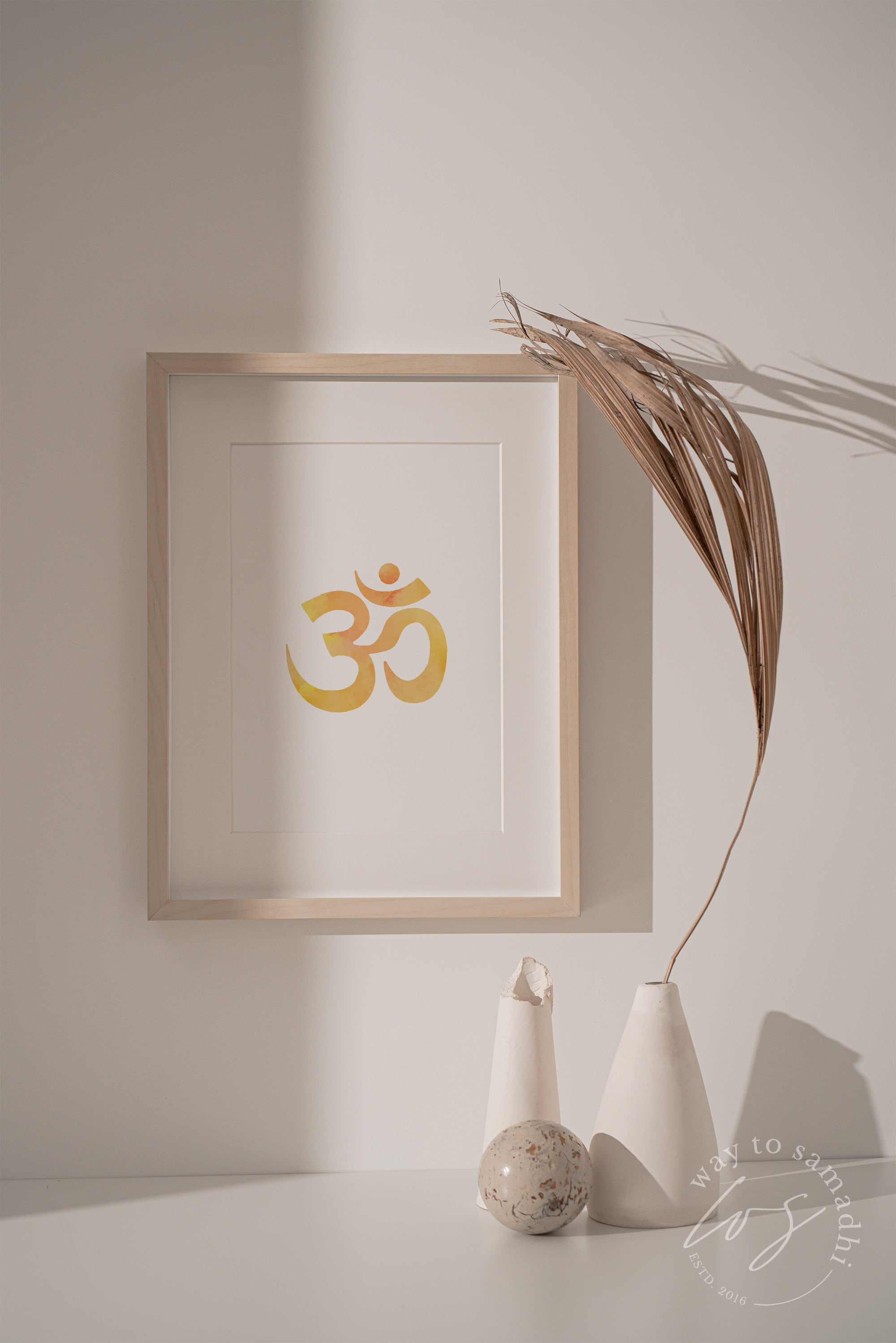 Orange Watercolor Om Symbol Poster Yoga Wall Art Print - Etsy