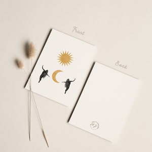 Celestial Goddess Card | Boho Feminine Sun & Moon ** Instant Download ...