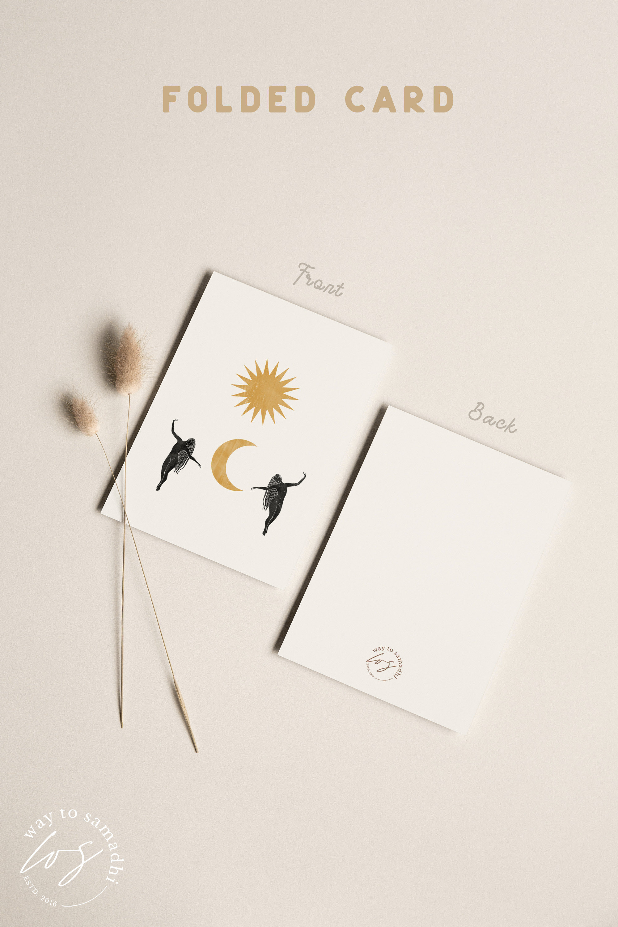 Celestial Goddess Card Boho Feminine Sun & Moon Instant Download - Etsy