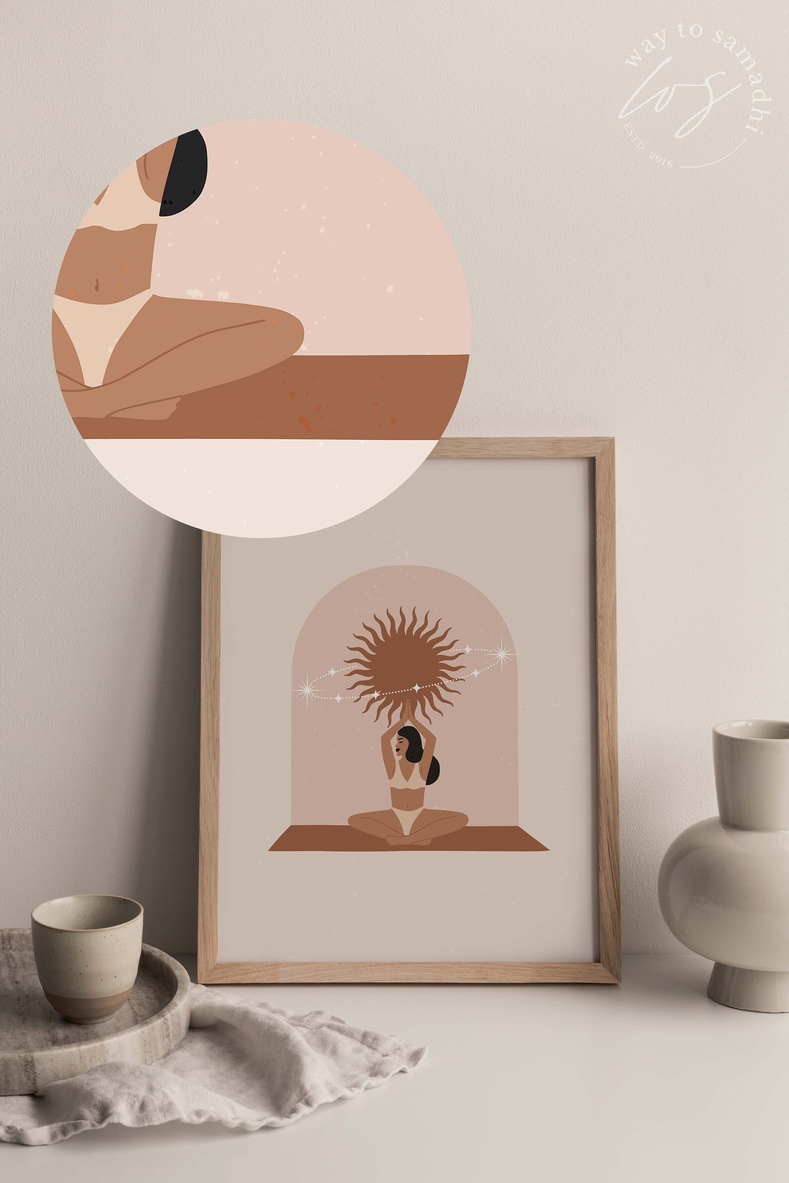Yoga Pose Printable Boho Yoga Poster Terracotta Wall Art - Etsy